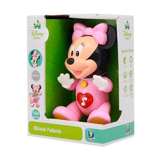 Boneca Interativa - 18 cm - Disney Baby - Minnie Falante - Dican ...