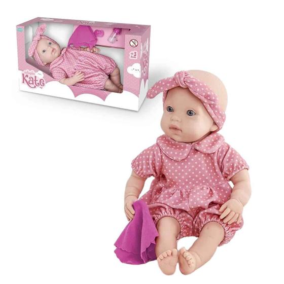 Boneca Kate Cuidados 42cm Original Pupee Com Mamadeira Mágica + Chupeta ...