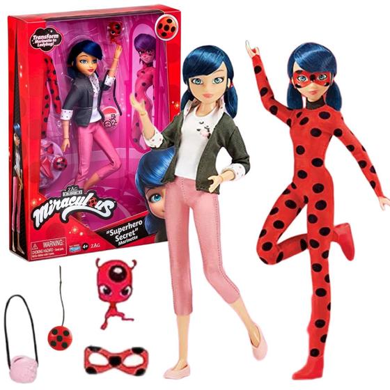 Boneca Ladybug Miraculous Marinette C/ Acessórios E Mascote - Multikids ...