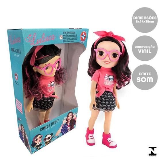 Boneca Luluca Youtube Com Som Fala e Canta 38cm Estrela - Bonecas ...