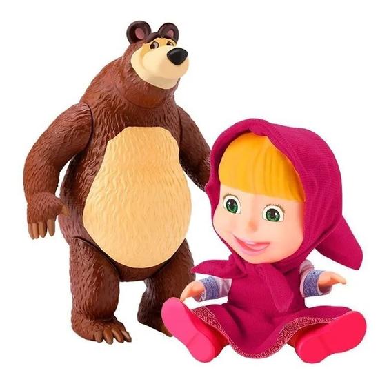 Boneca Masha E Boneco Urso Original Personagens Em Vinil - Divertoys ...