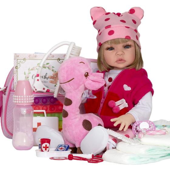 Boneca Menina Bebe Que Fala e Chora - Cegonha Reborn Dolls - Boneca ...