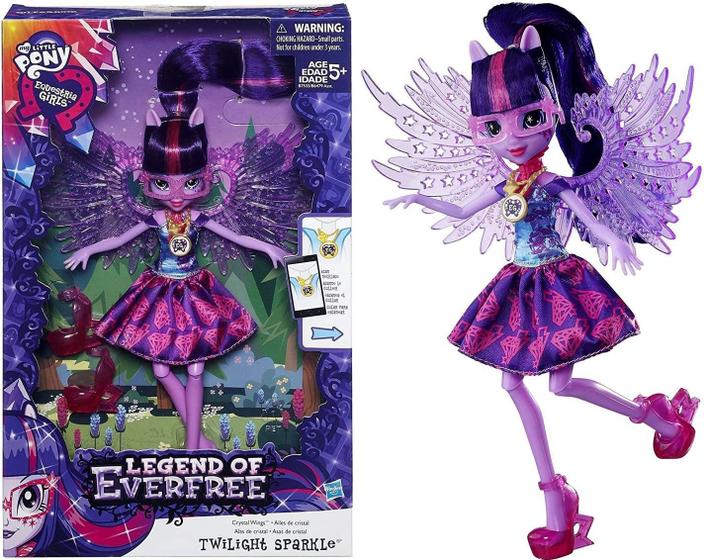 Boneca Menina Equestria Girls Twilight Sparkle - Roxo E Lilás - Asas De Cristal - A Lenda De ...