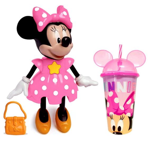 Boneca Minnie Rosa Fala em Português Ed Especial com Copo - Elka ...