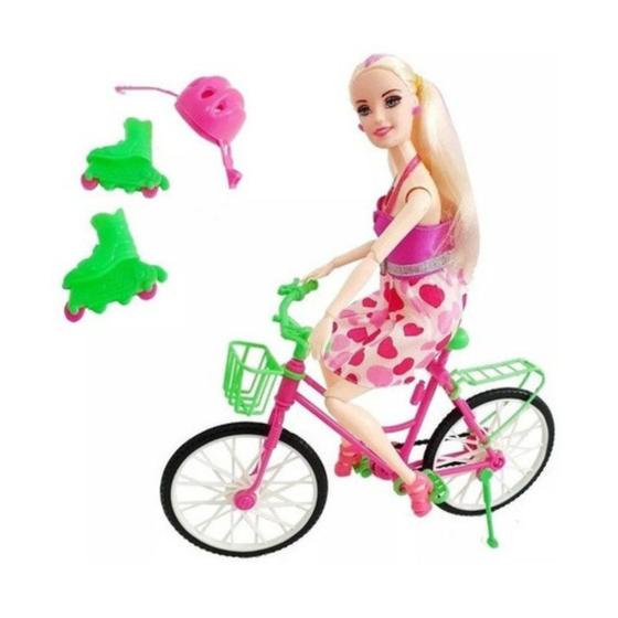 Boneca Musical Articulada Com Bicicleta Patinação - Toy King - Bonecas ...