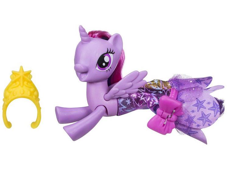 Boneca My Little Pony Moda Terrestre e Marinha - Twilight Sparkle Hasbro 7,5cm com Acessório ...