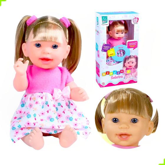Boneca Nandinha Soletra Brinquedo Educativo 31cm SuperToys - Bonecas ...