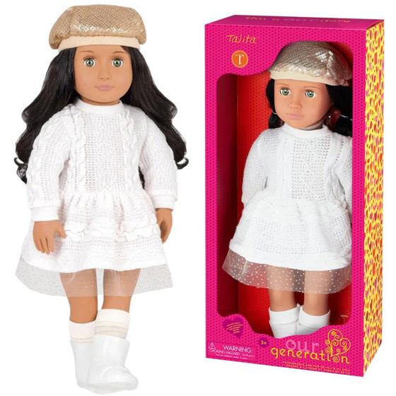 Boneca Our Generation Talita C/ Boina Dourada E Vestido 46Cm - CANDIDE ...