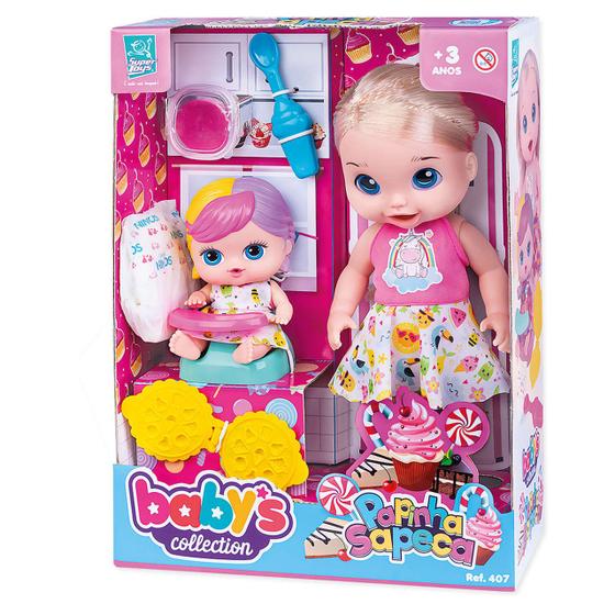 Boneca Papinha Bebê Sapeca Baby's Collection - Super Toys 407 ...