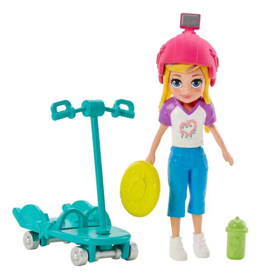 Boneca Poly Pocket Patinete Divertido Com Acessórios Mattel - Bonecas ...