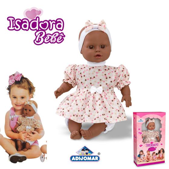 Boneca Preta Bebê Negra Grande Morena Presente Menina Linda e Delicada ...