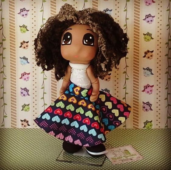 Boneca Preta em Porcelana Fria - Os Grashis - Bonecas - Magazine Luiza