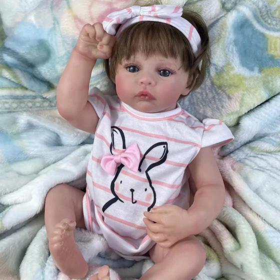 Boneca Reborn De Vinil Realista De 43cm, Menina, Bebê Recém-nascido ...