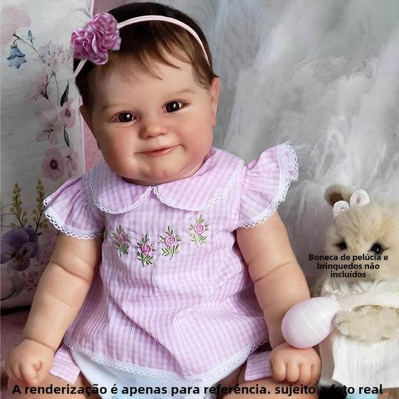 Boneca Reborn Realista Maddie 50cm - Veias Visíveis, Pintura 3D e Tom ...