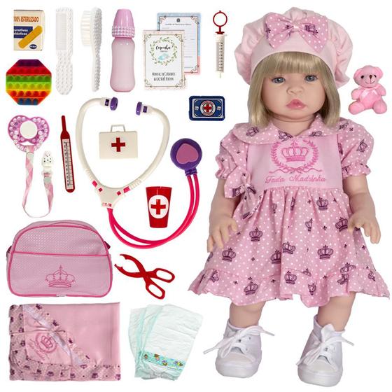 Boneca Reborn Recém Nascido Infantil Silicone Grande Loira - Cegonha ...