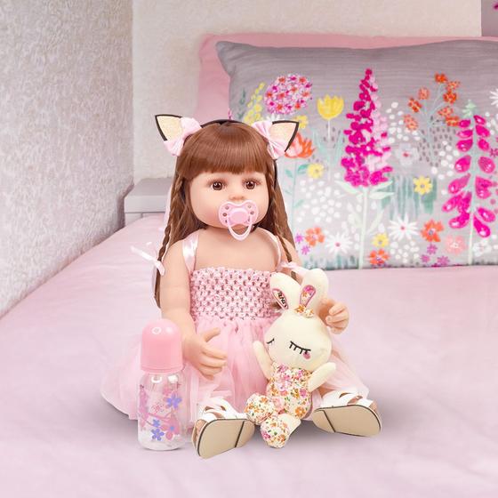 Boneca Tipo Bebê Reborn Menina Kit 100% De Silicone Realista - BRASTOY - Bonecas - Magazine Luiza