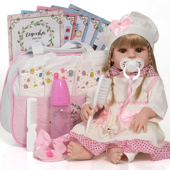 Boneca Tipo Reborn Princesa Laura 100% Silicone e Acessórios - Cegonha ...