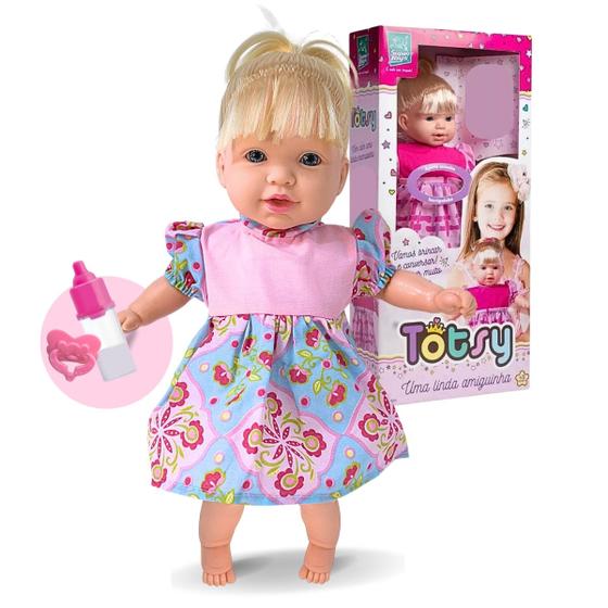 Boneca Totsy 113 Frases C/ Cabelo Chupeta E Mamadeira Mágica - Super ...