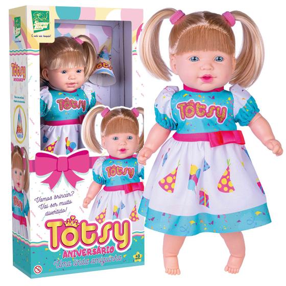 Boneca Totsy Aniversário 42cm Com Chapeuzinho - Super Toys - Bonecas ...