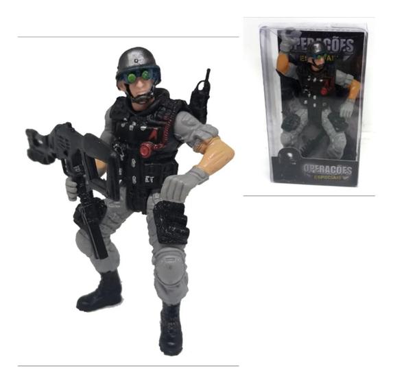 Boneco Action Figure Soldado Policial Militar 10cm. Dtc B51 - Bonecos ...