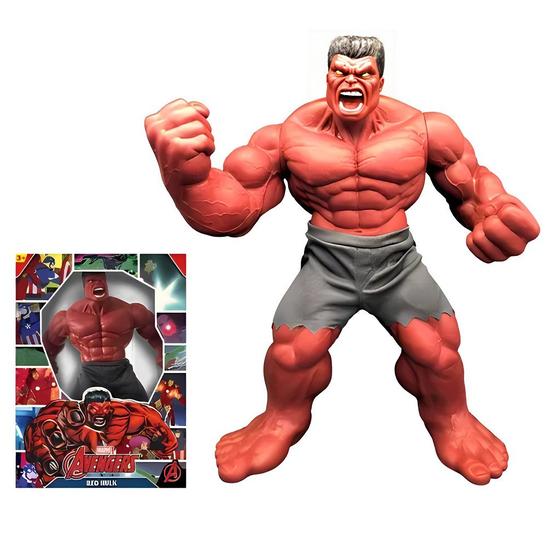 Boneco Articulado Gigante Avengers Hulk Vermelho Revolution Brinquedo ...