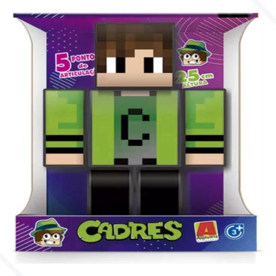 Boneco Articulado Minecraft Cadres Youtuber 25cm 5 Pontos Articulação ...