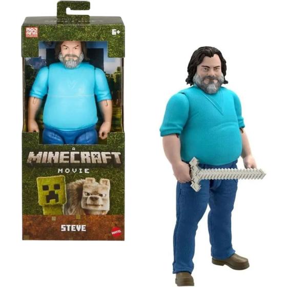 Boneco Articulado Steve do Filme do Minecraft de 30cm Mojang - Mattel - Bonecos - Magazine Luiza