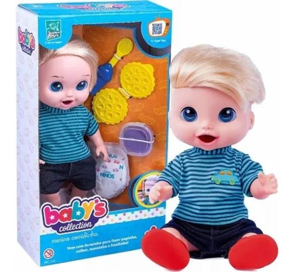 Boneco Baby Come Comidinho E Faz Cocô Caquinha Menino - Super Toys ...