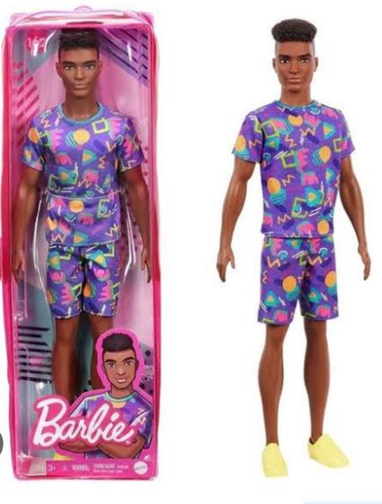 Boneco Barbie Ken Fashionistas com Acessórios - Mattel - Boneco Ken ...