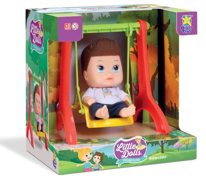 Boneco Bebê Little Dolls Playground Menino Com Balancinho - Divertoys ...