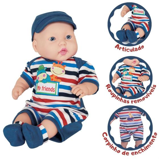 Boneco Bebe Miyo Para Menino Cotiplas Em Vinil E Enchimento - Bonecos ...