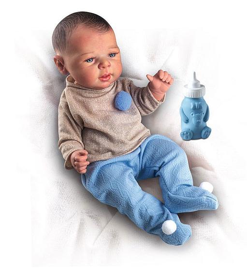 Boneco Bebê Premium Reborn Menino Realista 41 Cm - MILK - Bonecas ...