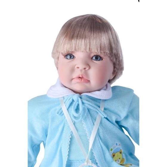 Boneco Bebê Reborn Menino de Cabelos Loiros com 53cm - Cegonha Reborn ...