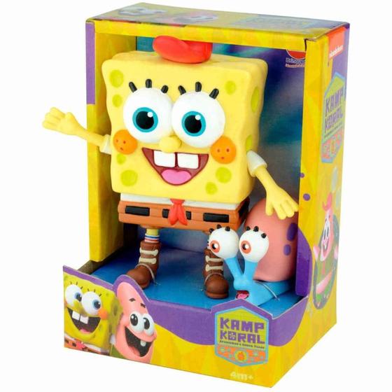 Boneco Bob Esponja e Gary Em Vinil Articulado - Lider 3076 - Bonecos - Magazine Luiza