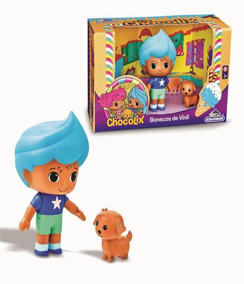 Boneco chocomark + cachorro doce cookies brinquedo os chocolix ...
