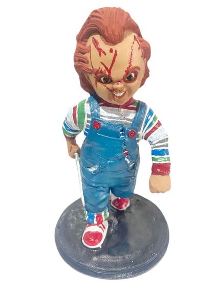 Boneco Chucky Brinquedo Assassino em Resina 18CM - Mahalo - Bonecos ...