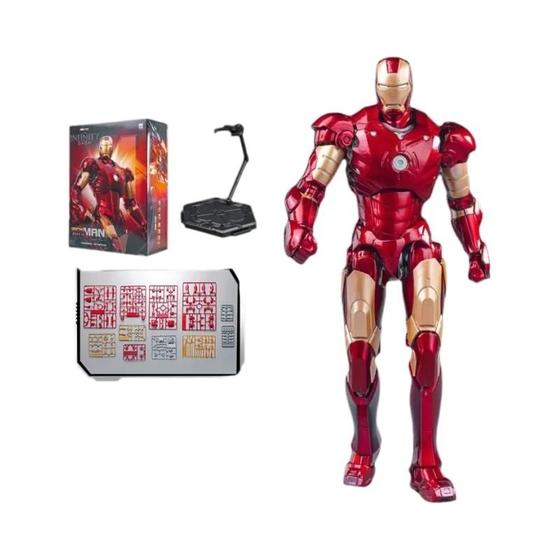 Boneco De Ação Iron Man MK42 MK43 MK46 MK1 MK2 MK3 MK4 LED DIY ...