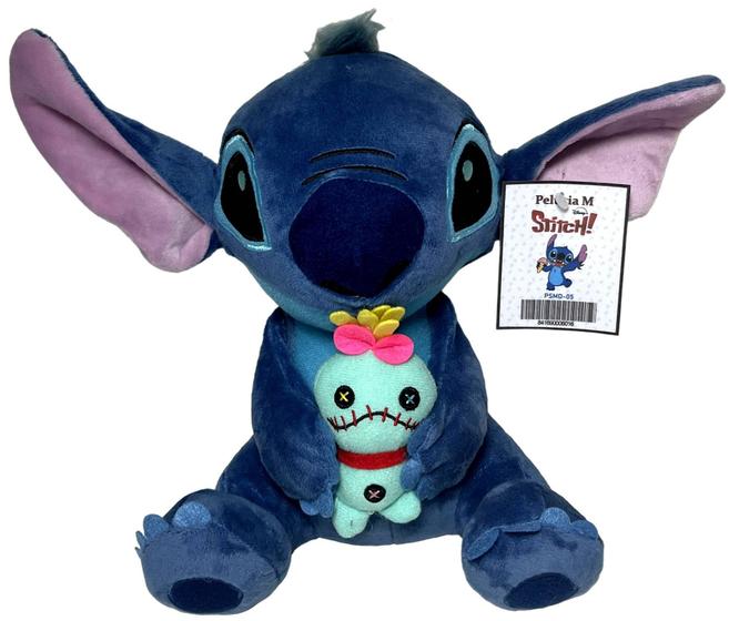 Boneco De Pelúcia Médio Stitch Com Boneca Xepa Scrump - Personagem Do ...