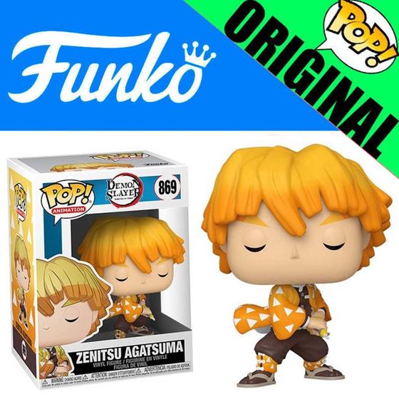 Boneco Demon Slayer Kimetsu no Yaiba Zenitsu Agatsuma Pop Funko 869 ...