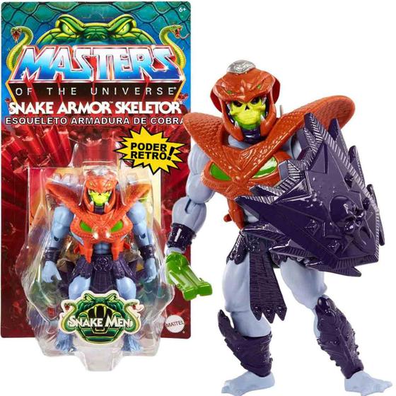 Boneco Esqueleto Armadura de Cobra Snake Men Mestres do Universo ...