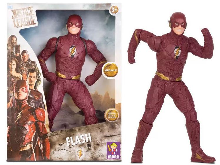 Boneco flash gigante 50cm articulado vinil dc premium mimo - Boneco ...