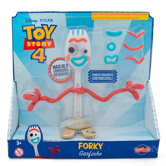 Boneco forky 8 expressoes toy story pixar disney 16cm toyng - Bonecos ...