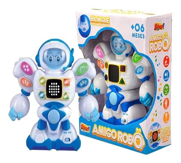 Boneco Interativo Amigo Robo Com Luzes E Som Zoop Toys Zp48 - Robô ...
