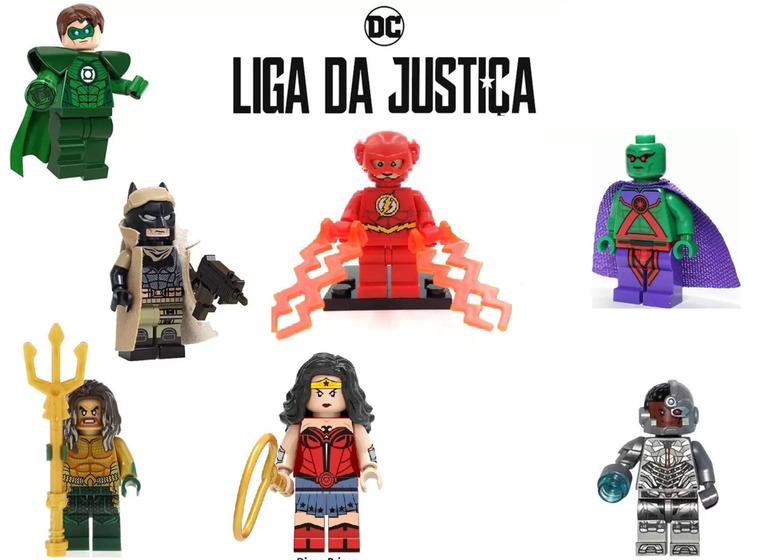 Boneco Liga da Justiça DC Kit 7 Personagens - Decool - Bonecos ...