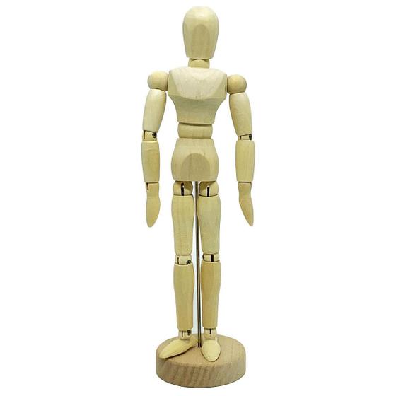 Boneco Manequim Articulado Em Madeira - 20 Cm - Yaay - Bonecos ...