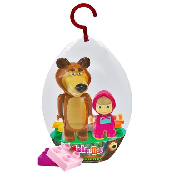 Boneco Masha E O Urso No Ovo De Páscoa Com Blocos De Montar - Monte ...