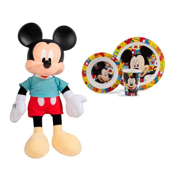 Boneco Mickey Baby Fofinho Com Pratos E Copo - Baby Brink e Brinquedos ...