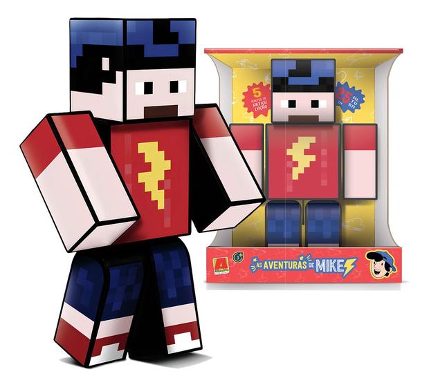 Boneco Minecraft Aventuras de Mike Streamer Youtuber Gamer - Algazarra ...