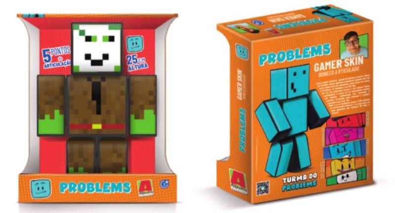 Boneco Minecraft Stick 25 Cm Algazarra Turma Do Problems - Boneco ...