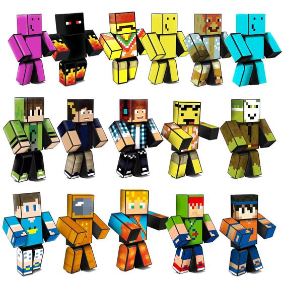Boneco Minecraft Turma Problems 25cm Gamer Youtuber Original ...
